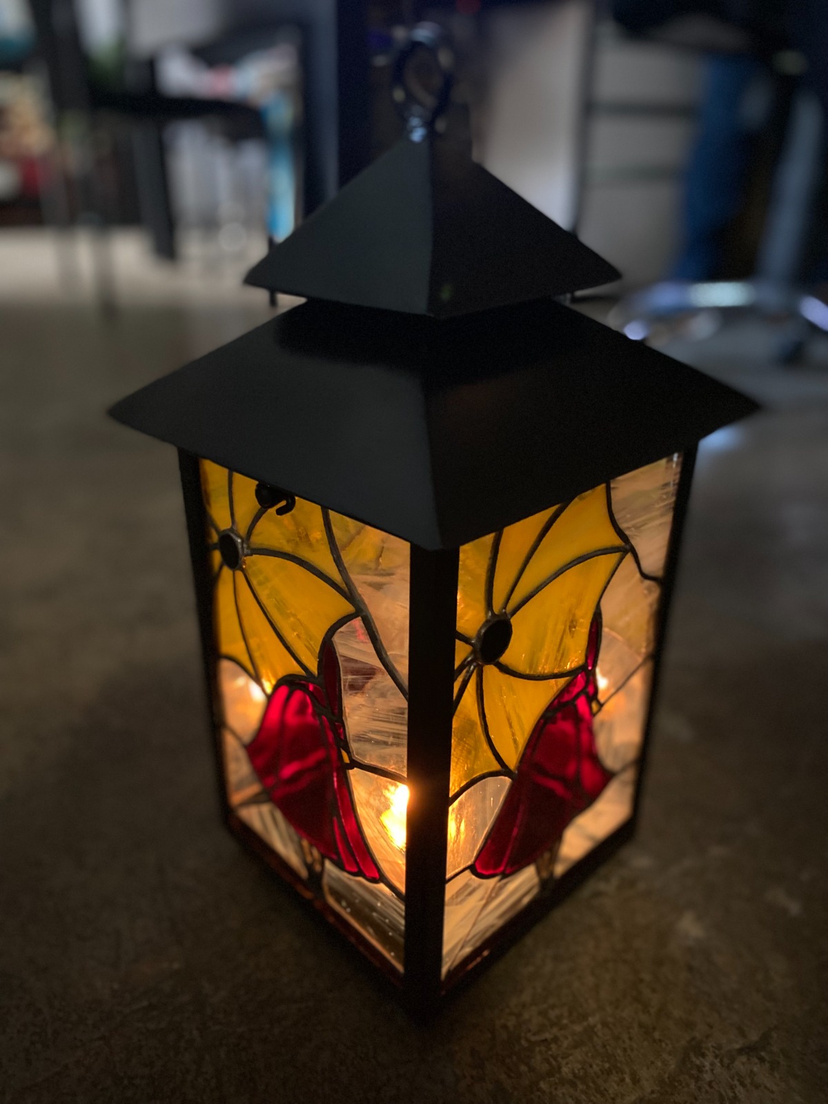 FAROL CON VITRAL 03 – Herrería y Forja Artística Mendieta